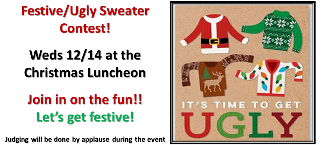 Christmas Luncheon & Festive Sweater Contest! – Dowding Industries Inc.